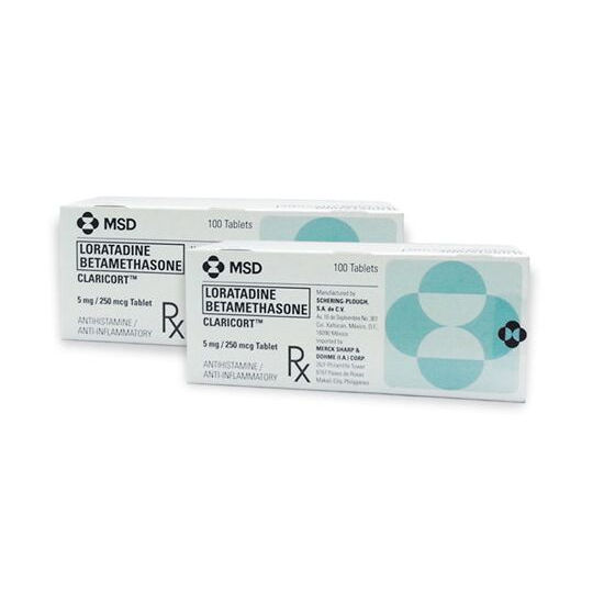 CLARICORT Loratadine / Betamethasone 5mg / 250mcg Tablet 1's price in ...